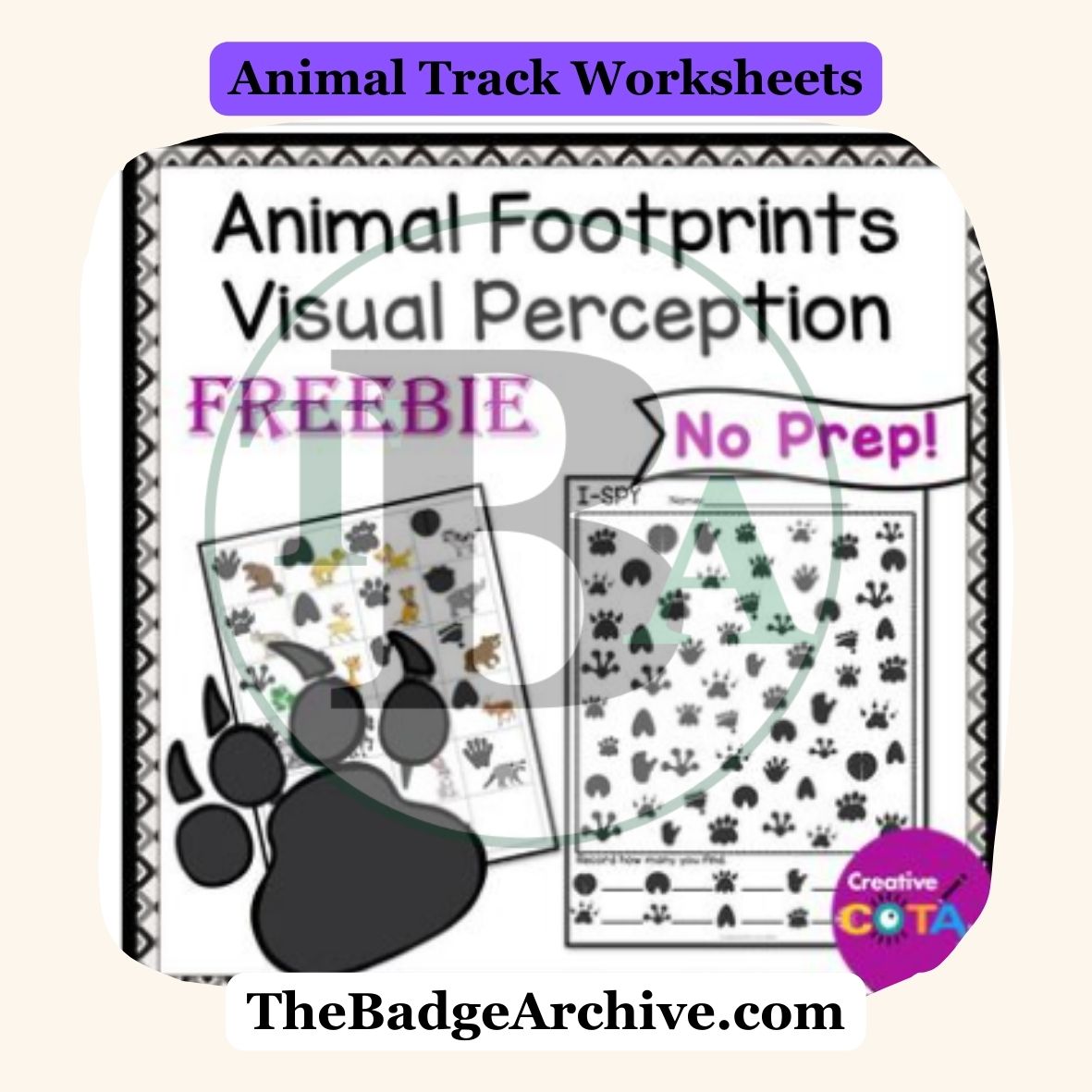 Animal Track Worksheets – The Badge Archive