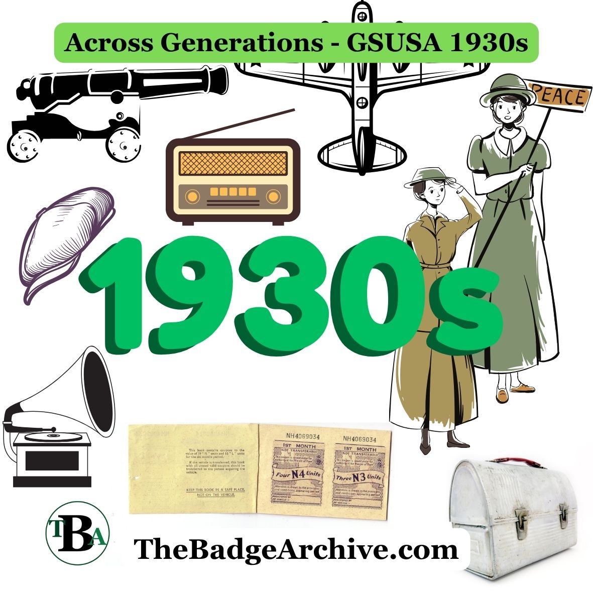Across Generations: GSUSA 1930s – The Badge Archive