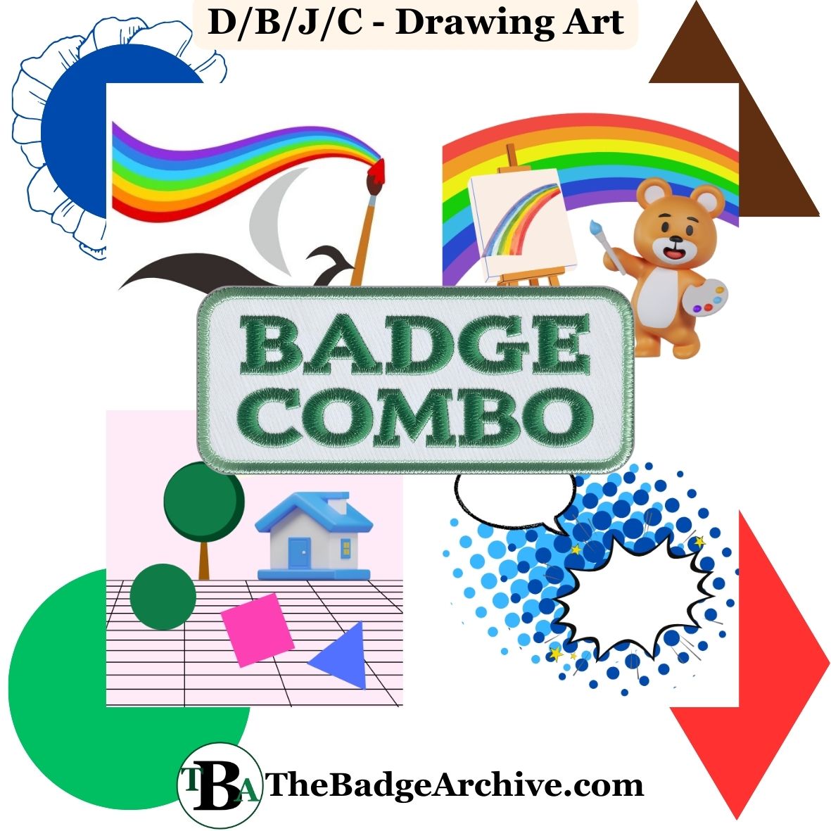 2011 – D/B/J/C – Drawing Art Badges – The Badge Archive