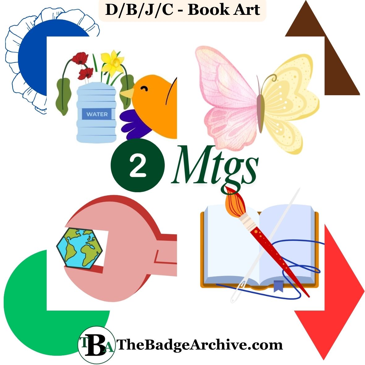 2011 – D/B/J/C – Book Art Badges – The Badge Archive