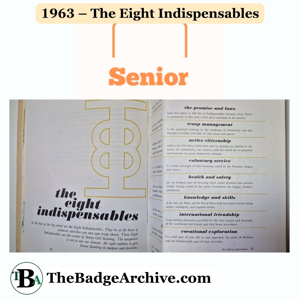 1963 – The Eight Indispensables – The Badge Archive